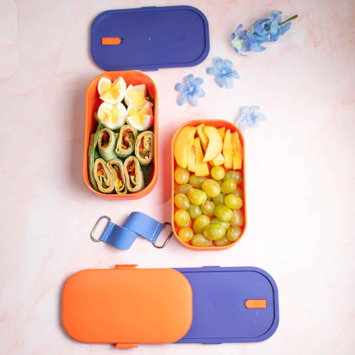 Orange Leakproof Bento Box - Microwave Safe Lunch Box for Adults & Kids ...